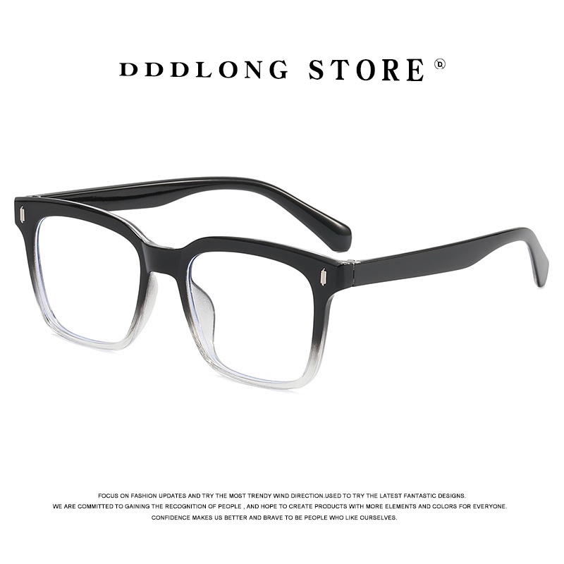 DDDLONG Eyeglasses Women Anti Radiation Glasses Male Big Square Frame ...