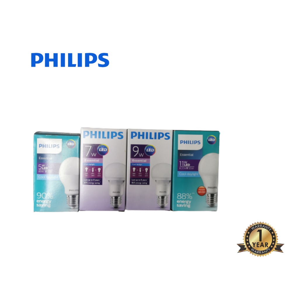 PHILIPS ESSENTIAL LED BULB 5W/7W/9W/11W/12W/13W | Shopee Malaysia