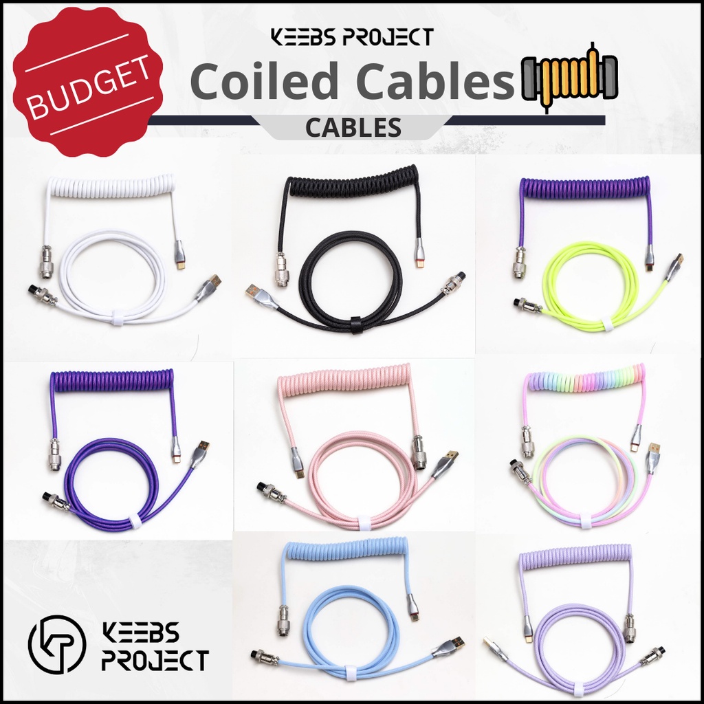 [𝗥𝗘𝗔𝗗𝗬 𝗦𝗧𝗢𝗖𝗞] Custom Coiled Cables for Mechanical Keyboards | Eva ...