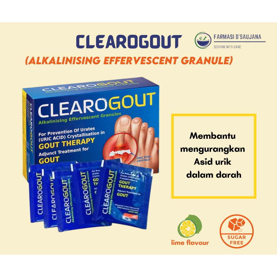 🔥SPECIAL OFFER🔥CLEAROGOUT 4g (3SACHET/15SACHET) [UBAT CEGAH SAKIT GOUT ...