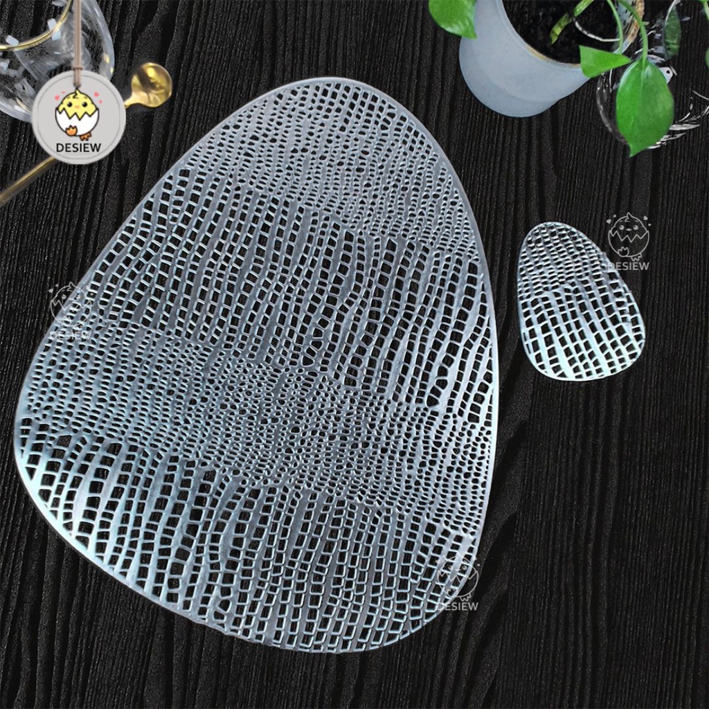 Alas Pinggan + Alas Cawan Set Europian Rose Flower PVC Placemat Table ...