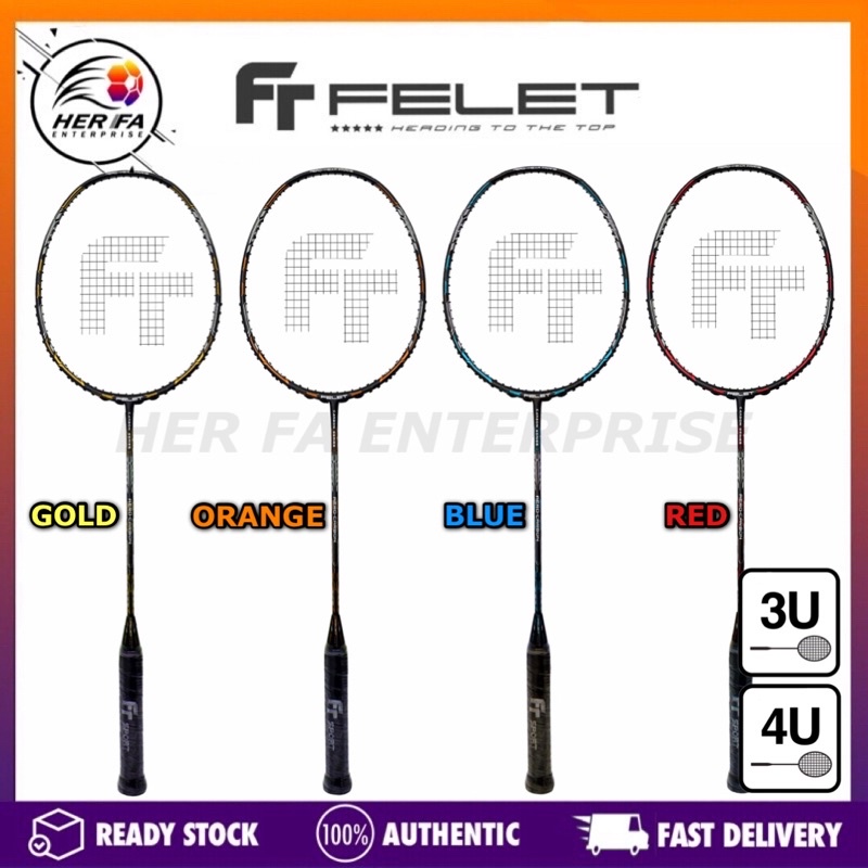 FELET Aero Carbon 3U & 4U Professional Badminton Racket Max Tension ...