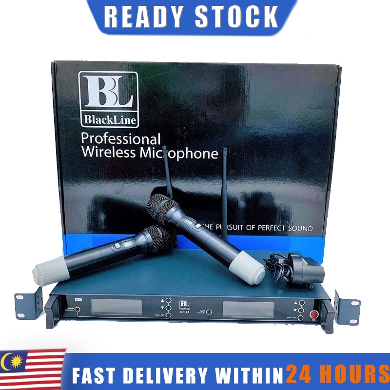 [Ready stock]Blackline UR88 Adjustable Frequency Dual Wireless Handheld ...
