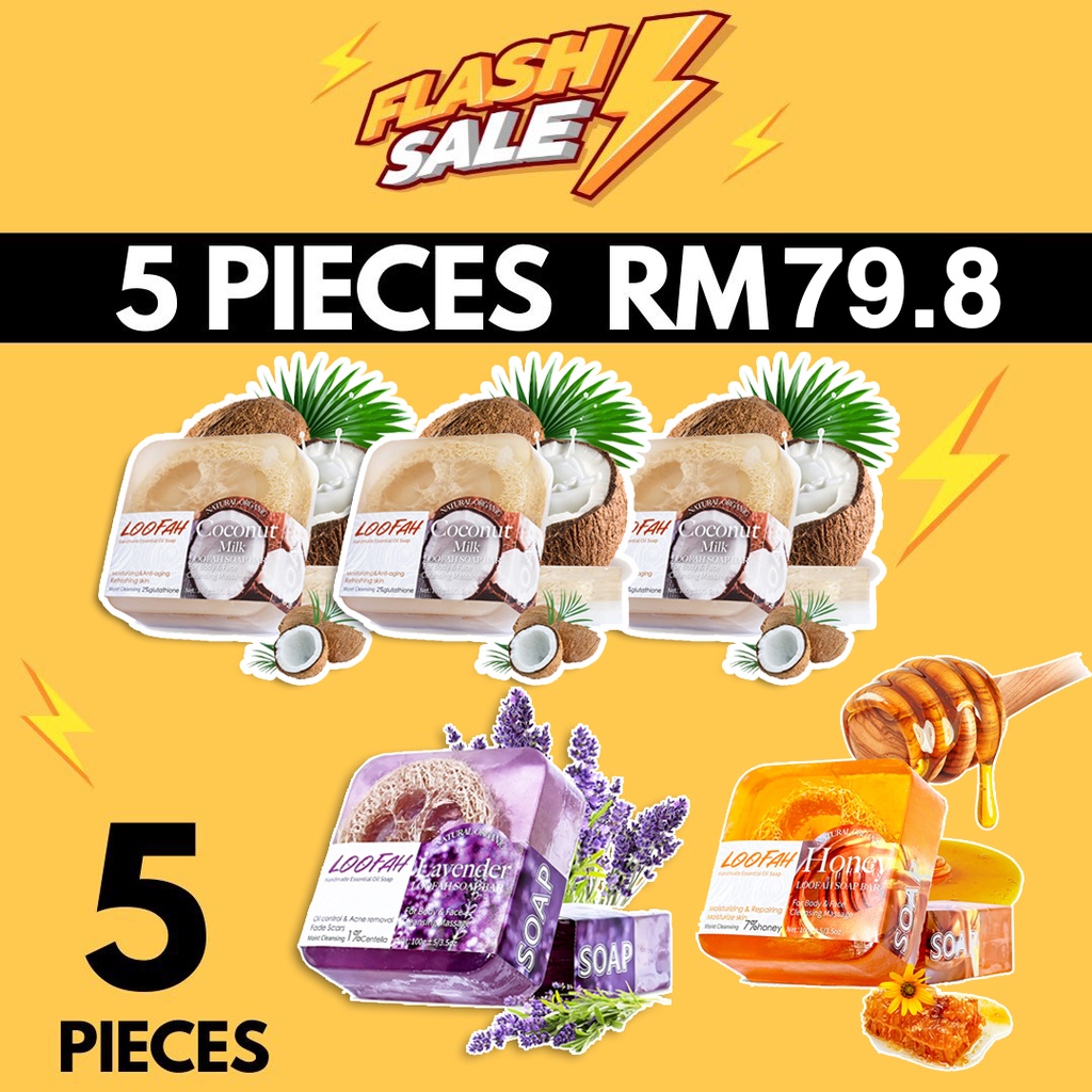 Sabun Luffa soap original Natural Loofah coconut scrub soap100g ...