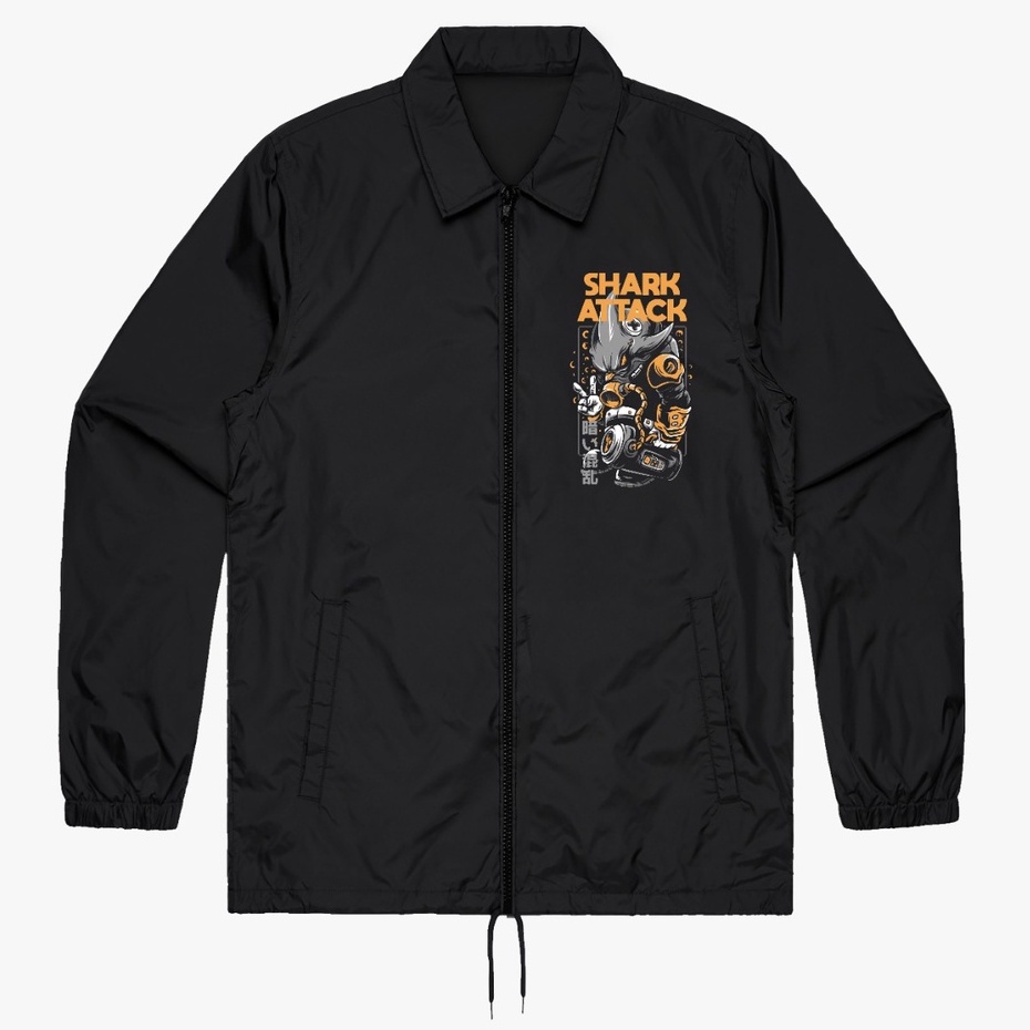 Mvp - Shark Attack Coach Jacket - Men's and Women's Parachute Jacket ...