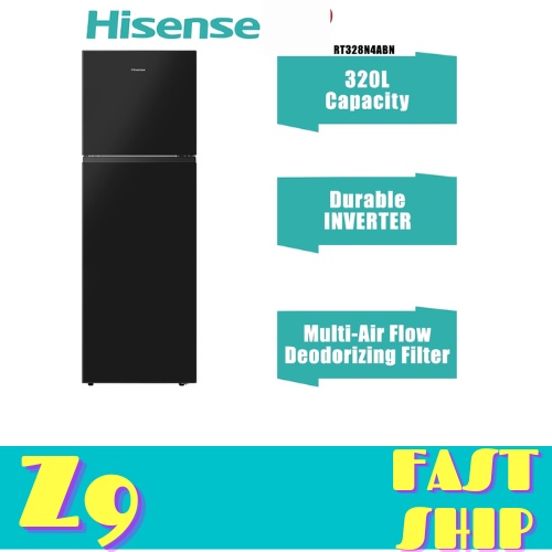 Hisense (320L) 2 Door Fridge Inverter Refrigerator RT328N4ABN | Shopee ...