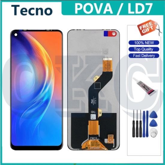 Original For Tecno Pova LCD Display Touch Screen Digitizer LD7 LD7j LCD ...