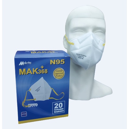 Makrite N95 Foldable Disposable Respirator (NIOSH Approved) 20pcs/box ...