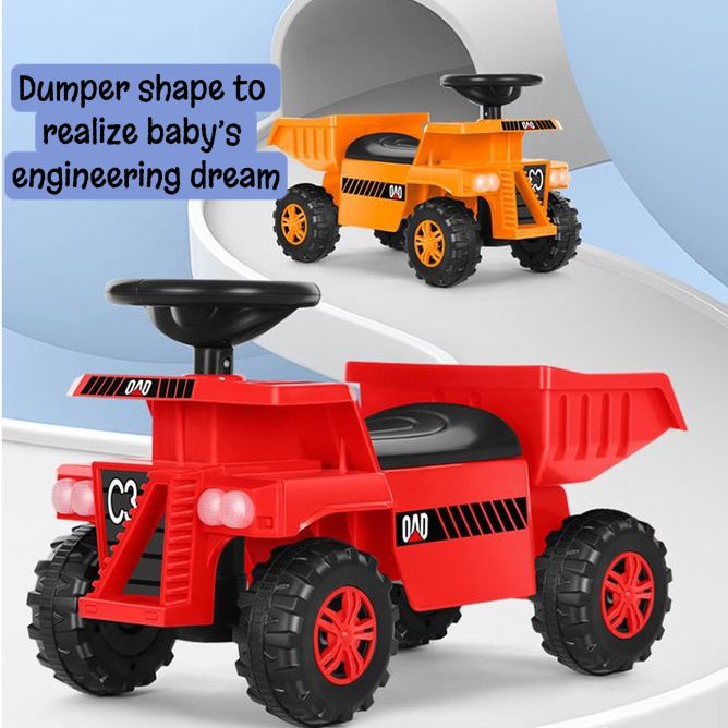 Kids Baby Ride On Dump Truck With Music LED Lght Push Car Sports Car ...
