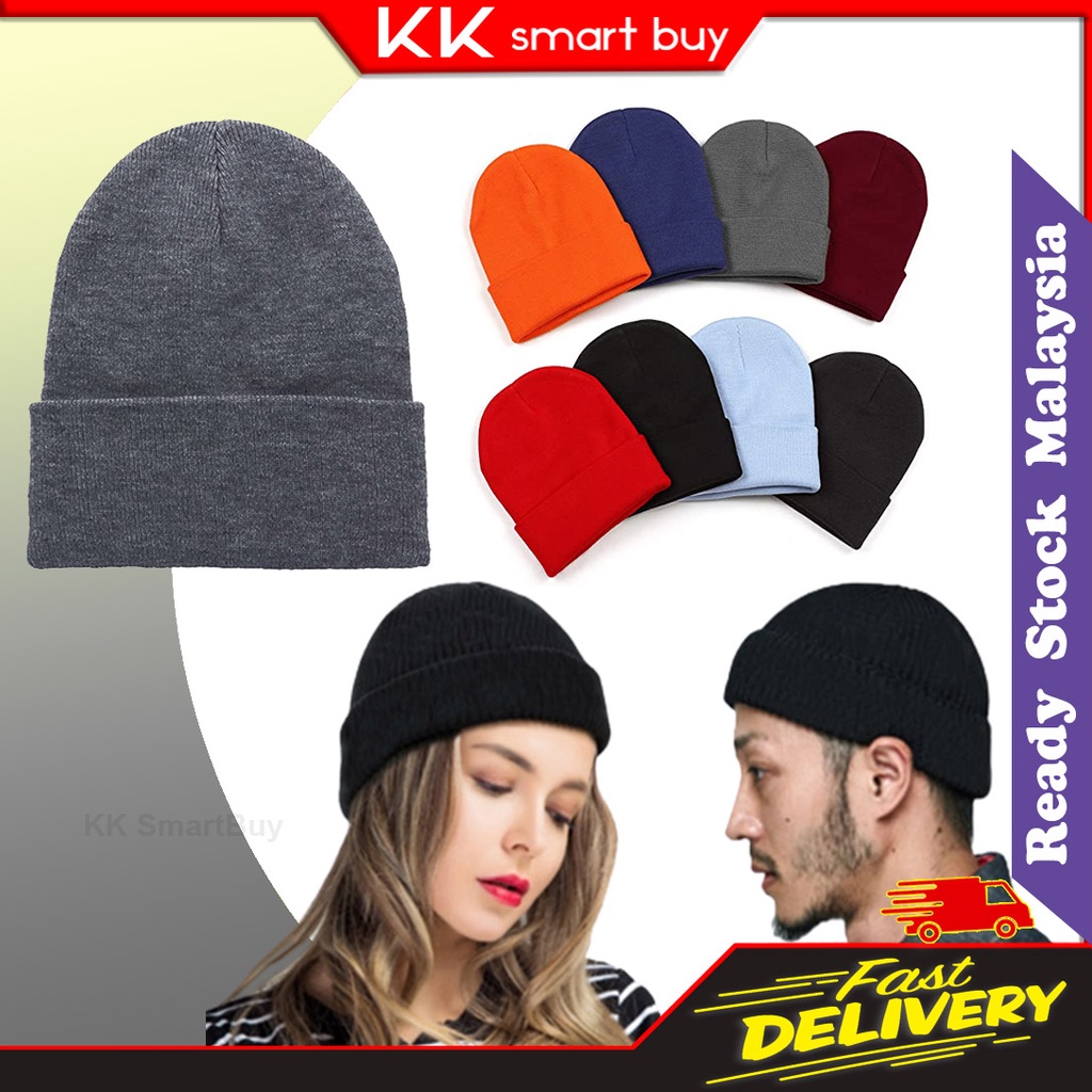 Unisex Knit Beanie Hat Cap Soft Thread Hip Hop Hat Adult Streetwear ...