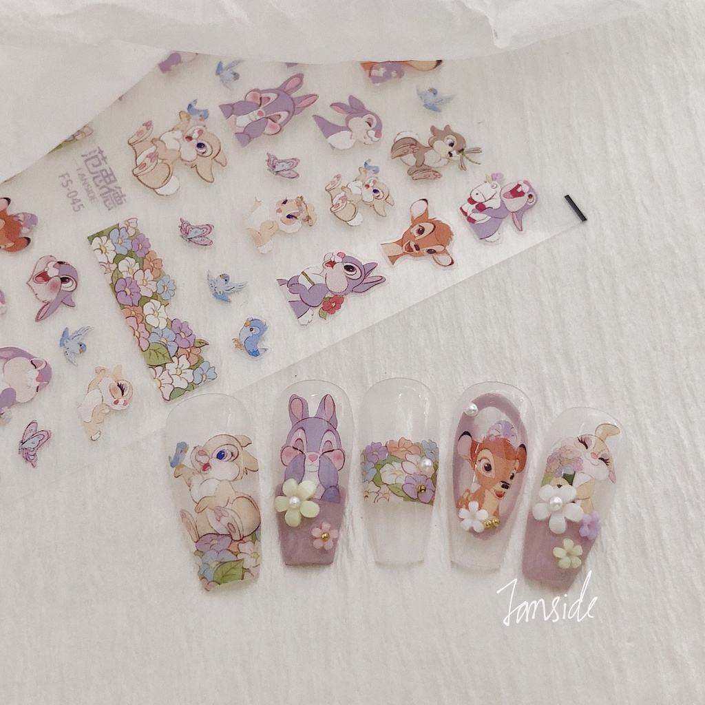 [SESAME] Bambi FS Co-Branded Series 5D Manicure Stickers Nail | Shopee ...