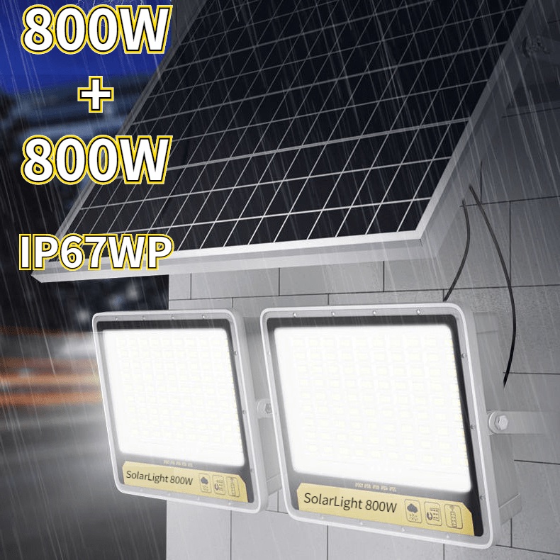 800W ip67 waterproof solar lights outdoor solar flood garden street ...