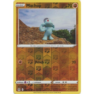 Machop / 086/196 / Reverse Holo & Common / Sword & Shield Lost Origin Pokemon Trading Card Game ...