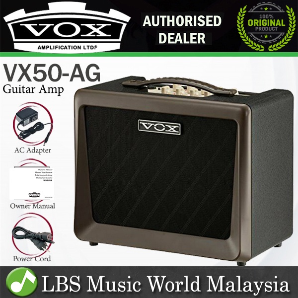 Vox VX50-AG 50 Watt 2 Channel Hybrid Acoustic Guitar Amp Amplifier with ...