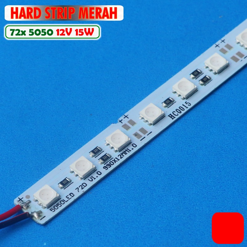 MERAH Hard Strip 99Cm Red 12V 15W 72x Led SMD 5050 Advertising Neon Box ...
