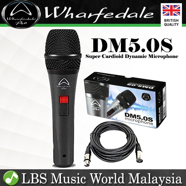 Wharfedale Pro DM5.0s Super Cardioid Dynamic Microphone with Mic Cable ...