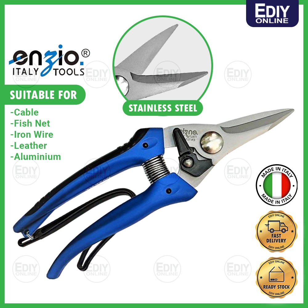 【NEW】 ENZIO SNIPS EN728AS Heavy Duty Stainless Steel Scissor For Cable ...