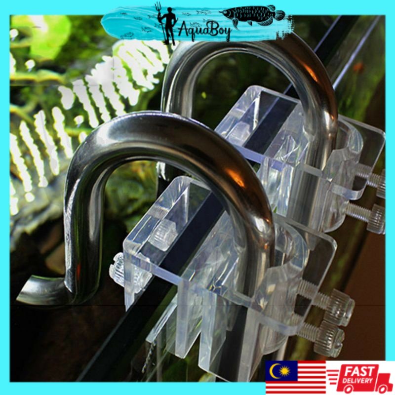 Aquarium Inflow Outflow Tube Holder Acrylic Fix Hose Pipe Mount ...