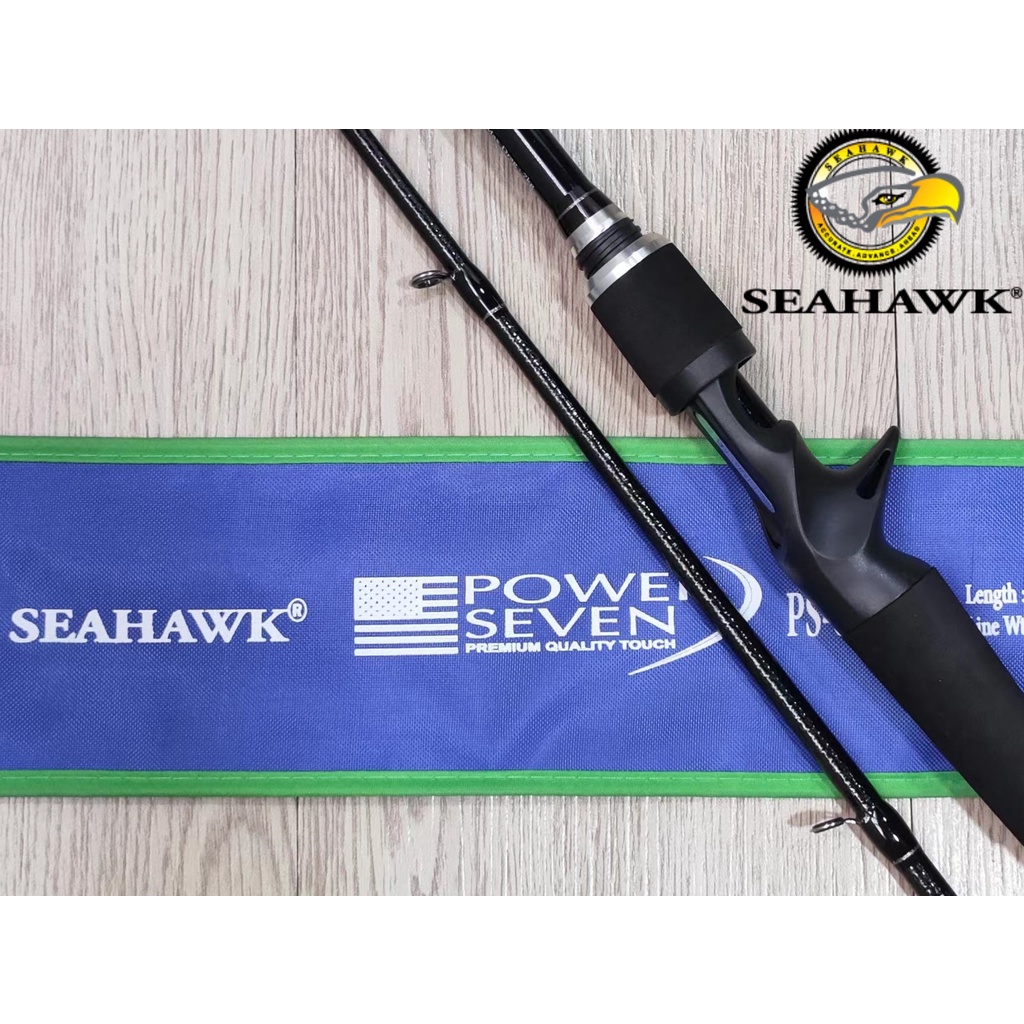 SEAHAWK NEW POWER SEVEN SPINNING/BAITCASTING ( BC ) FISHING ROD ...