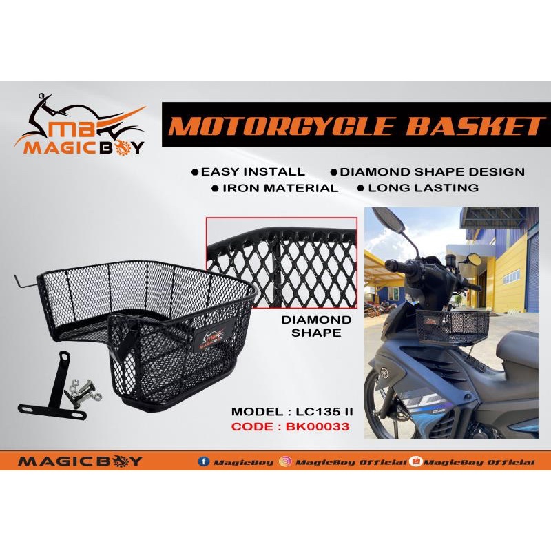 LC135 LC 135 V1 V2 V3 V4 V5 V6 V7 (100% Original Magic Boy) Bakul Jaring Diamond Basket Bakul ...