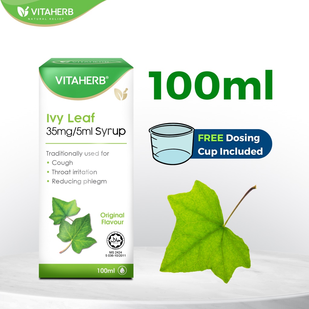 VITAHERB Ivy Leaf Syrup Original (100ml) - For Cough & Flu | Shopee ...