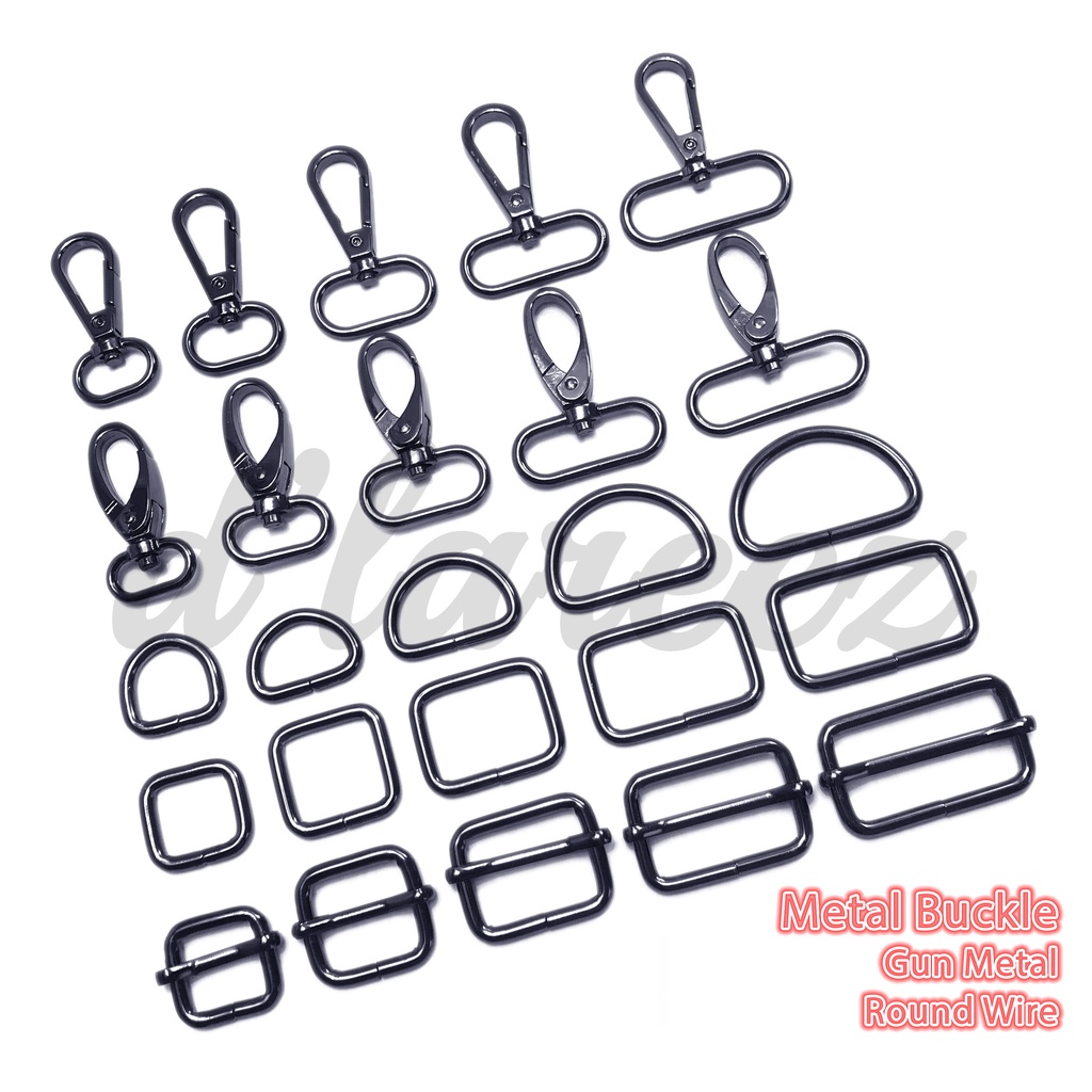 Aksesori Beg (Gun Metal) / Metal Buckle Round Wire (Gun Metal) | Shopee ...