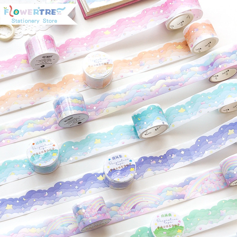 1 Roll Sea Clouds Masking Tape Washi Tape Journal Diary Scrapbook Decor | Shopee Malaysia