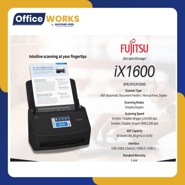 Ricoh ScanSnap iX1600 and iX1300 High Performance Cloud & Wi-Fi Enabled ...