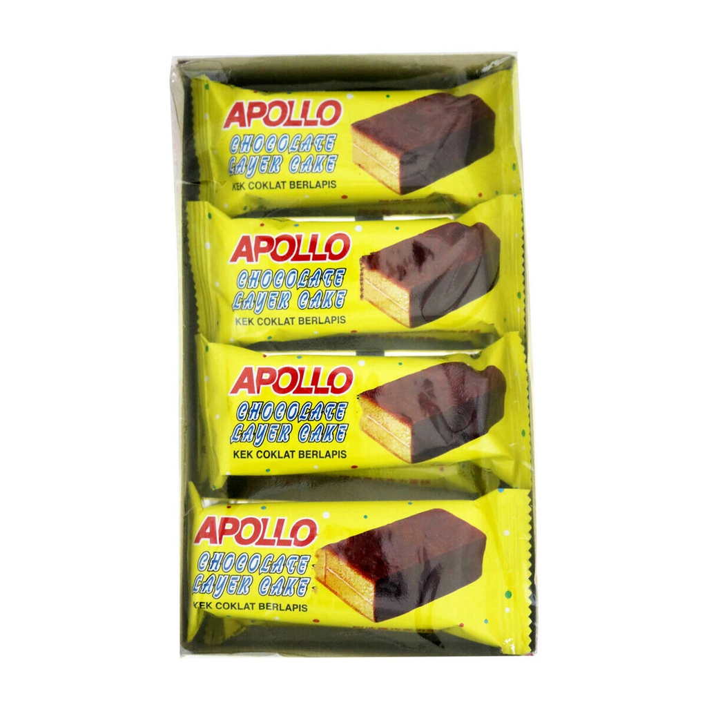 Apollo Chocolate Layer Cake Family Pack 8X18G Snack/Jajan | Shopee Malaysia