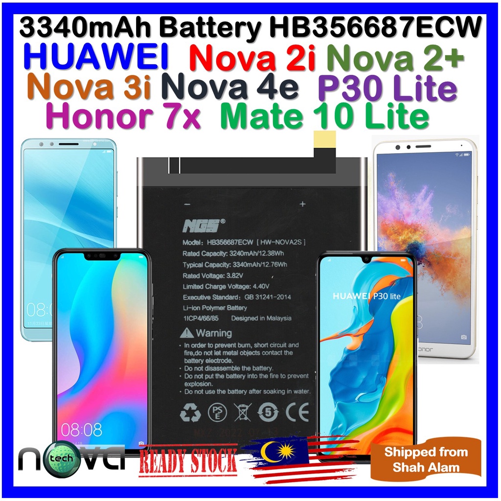 ORI NGS 3340mAh Battery HB356687ECW Compatible For HUAWEI Nova 2i / Nova 2+ / Nova 3i / Nova 4e ...