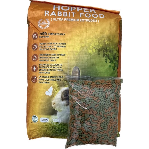 Hopper Rabbit Food/Makanan Arnak (Ultra Premium Extruded) (Repack 1Kg ...
