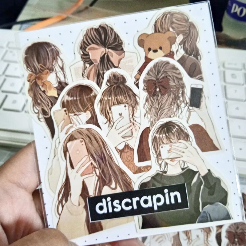 (DSP) 8 PCS GIRL STICKER / JOURNAL STICKER / AESTHETIC JOURNAL STICKER ...