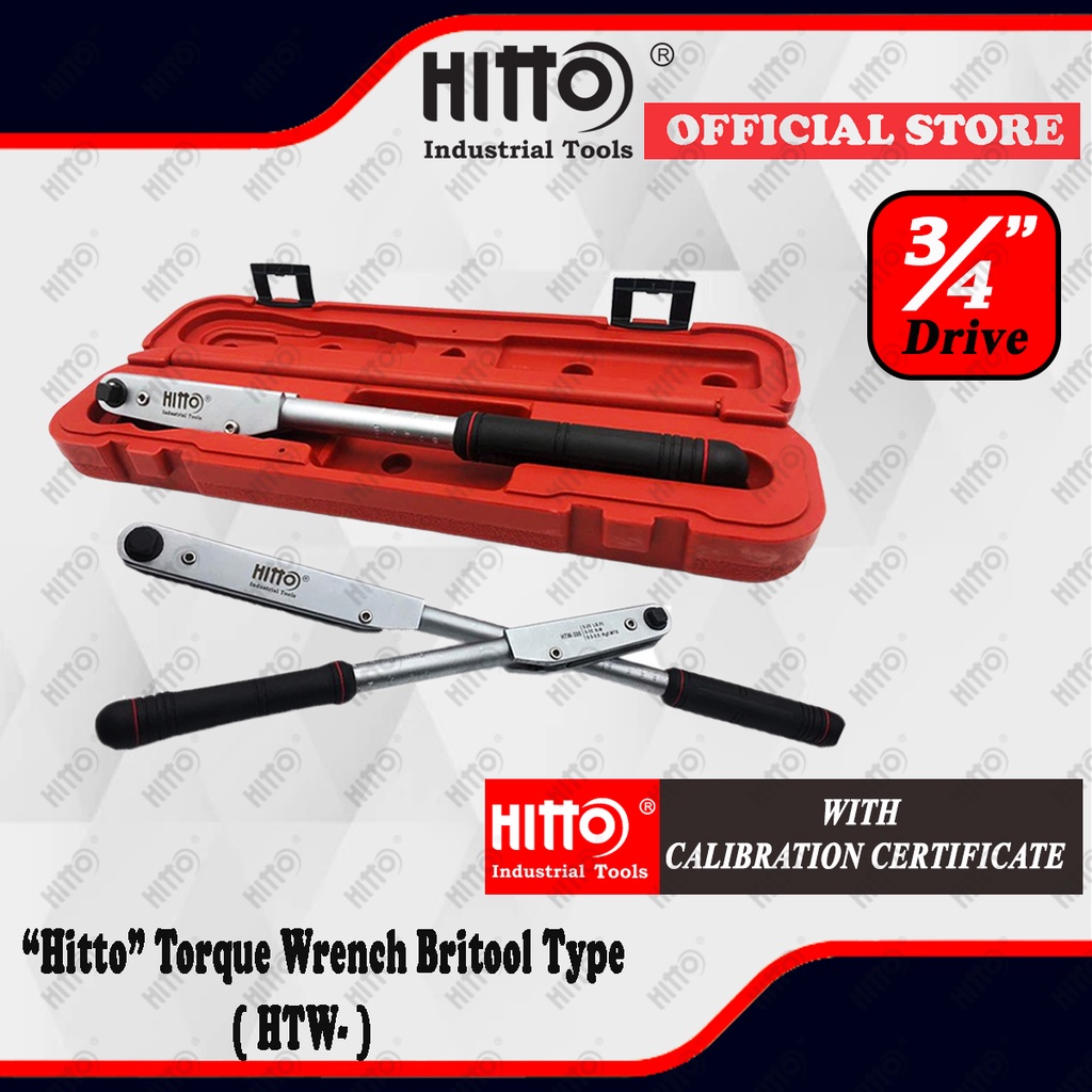 [ HITTO ] 3/4" x 1025mml 1075mml Adjustable Britools Type Torque Wrench ...