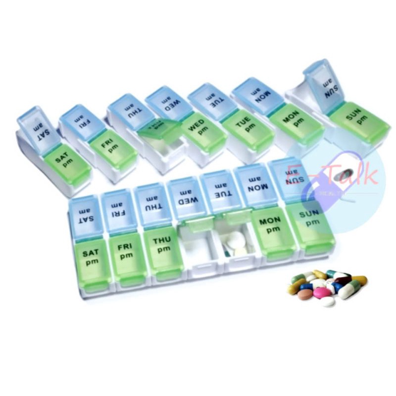 😍E-Talk😍 Pill Medicine Container Pill Storage medicine split Pill Box ...
