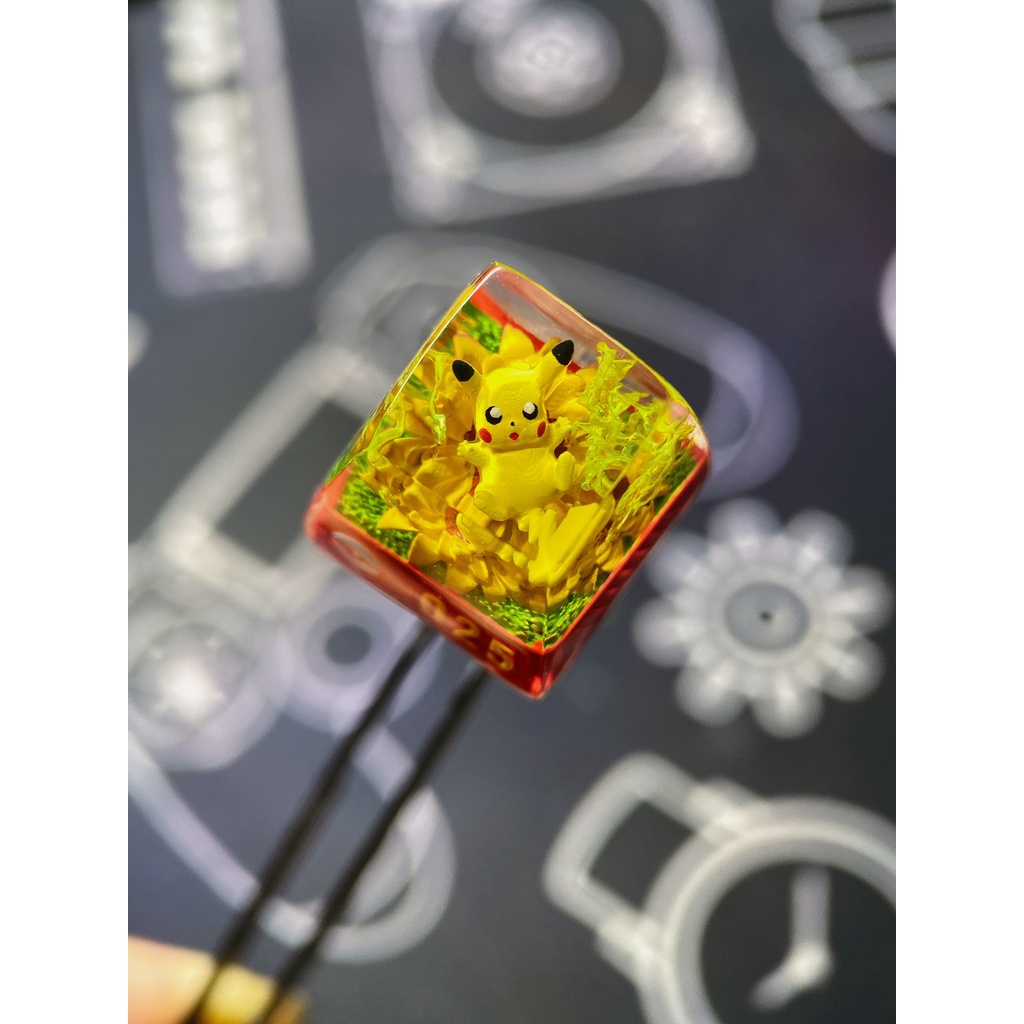 [025 - Pikachu] pokemon resin Keycap - mechanical keyboard buttons ...