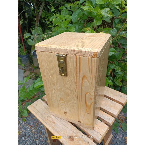 Tabung Masjid Kayu Pine /solid rubber wood (30cmx20cmx20cm) Donation ...