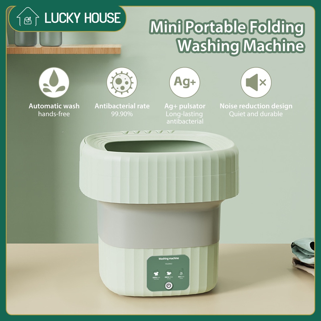 Mini Washing Machine With drain basket Portable Folding Travel Laundry ...