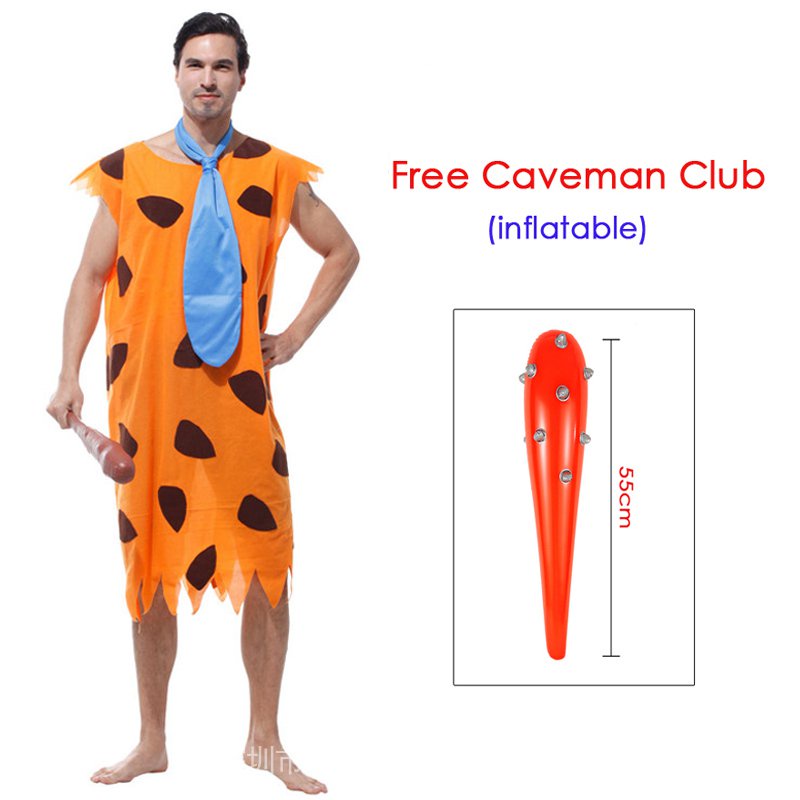 Adult Men's Early Costume, Cold Flinstones Costume, Age Stone ...