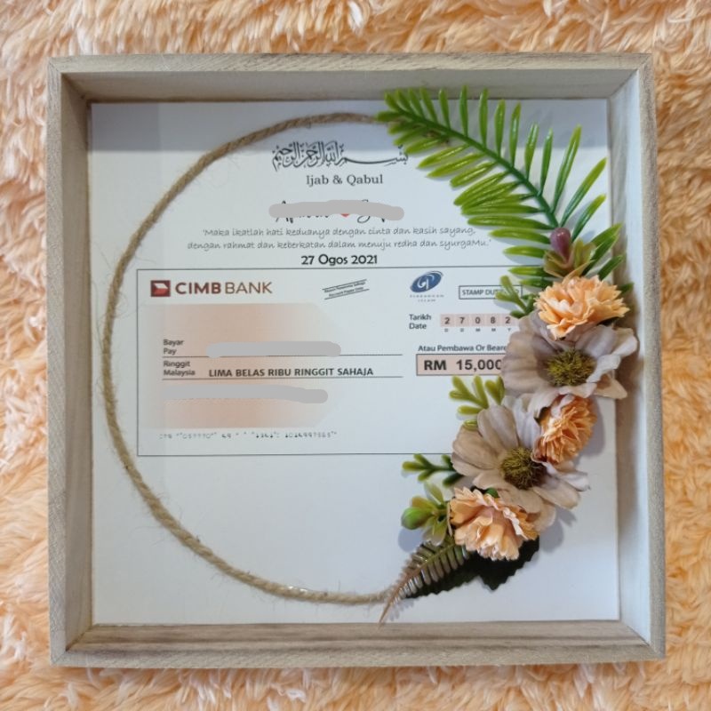 🔥READY STOCK🔥GUBAHAN FRAME DUIT HANTARAN MURAH BAJET BUNGA CANTIK ...