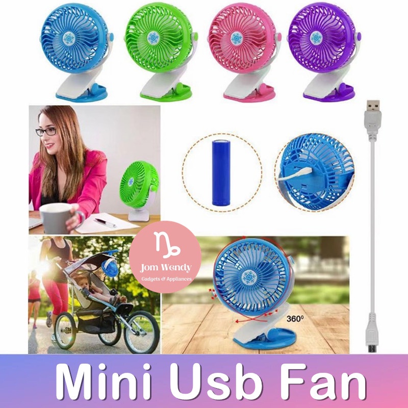 Ready Stock - ML-F168 High Speed Rechargeable USB Mini Fan w Clip car ...