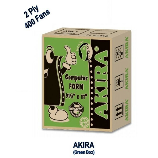 (400 / 500 Fans) Akira 9.5" x 11" 2 Ply NCR Computer Form (All White ...