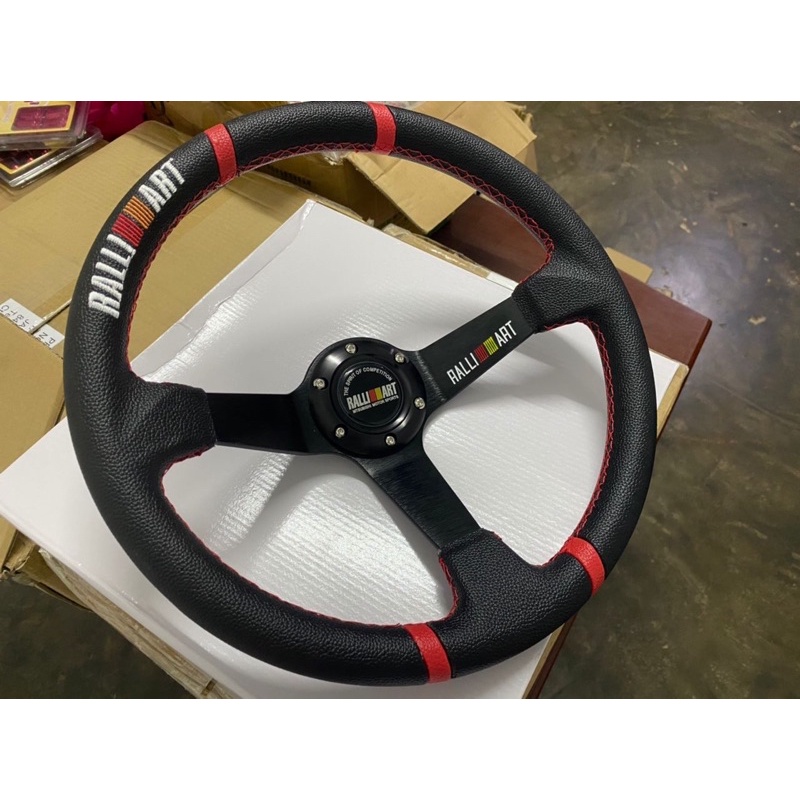 Universal Ralliart Drift Steering Wheel Red Line Sport Steering Wira ...