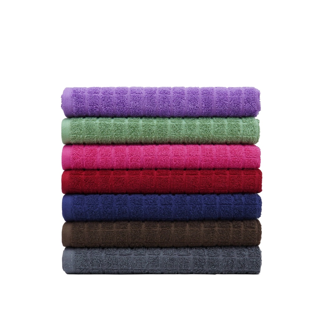 Viano Square Embossed Bath Towel 100% Cotton - 30" x 52" / 76cm x 132cm ...