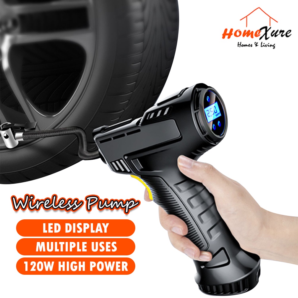 HomeXure - MERLIN Electric Air Pump Tyre Car Inflator Portable Pump ...