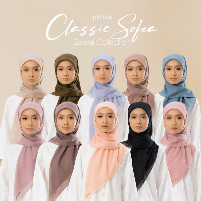Jovian Hijab Classic Sofea Bawal Collection | Shopee Malaysia