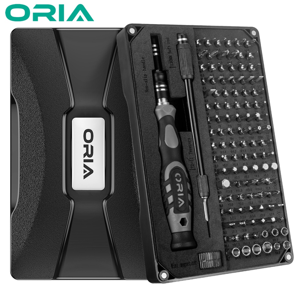 ORIA 106 in 1 Screwdriver kit with 102 Precision Screwdriver bits for ...