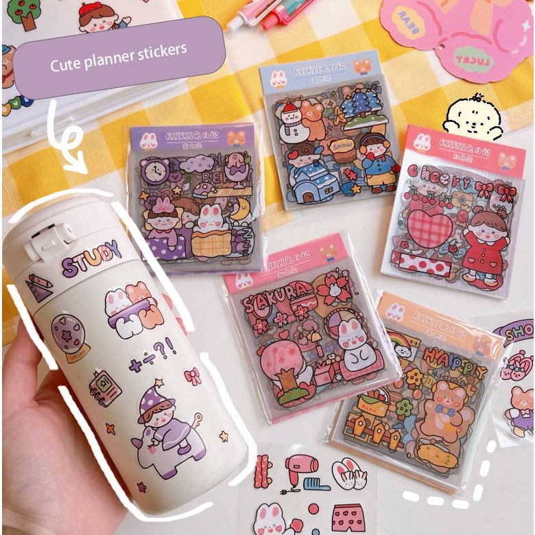 Cute Sticker Scrapbook DIY Journal Sticker viral Children Planner Diary ...