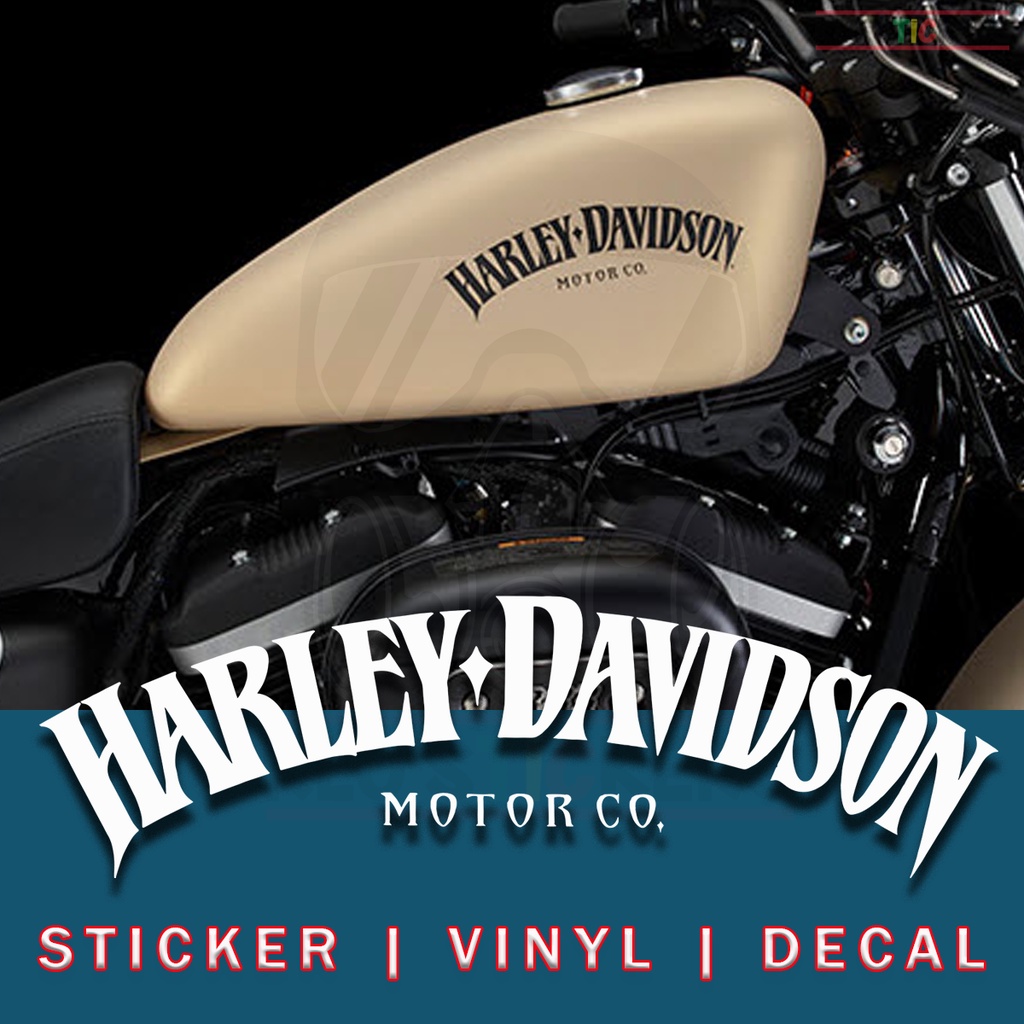 Harley Davidson Motor Co Style Tank Sticker Decal Sportster 1pcs ...