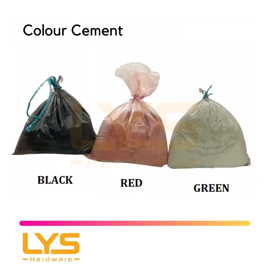 [LYShardware] Colour Cement [1KG] - Cement Colour Black/Red/Green/Grey ...