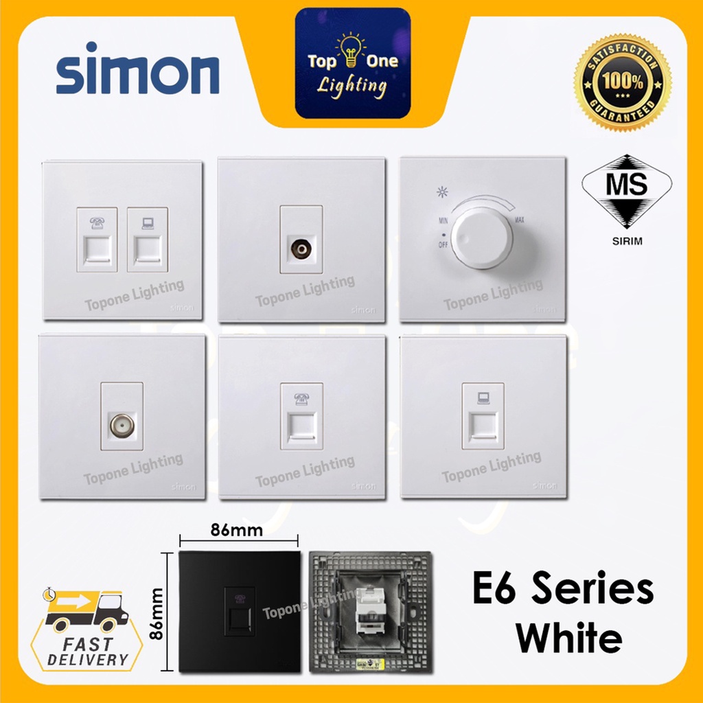 Simon E6 Series Switch / Switches & Socket Outlet (WHITE) | Shopee Malaysia